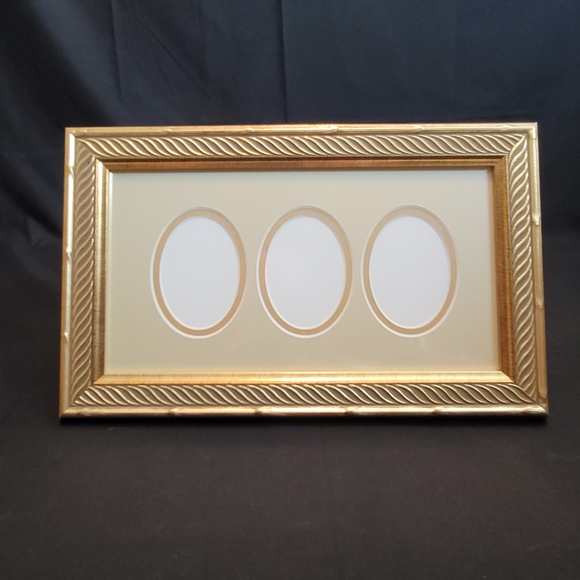 Accents | Gold Wood Frame 3 Ovalshaped Openings | Poshmark